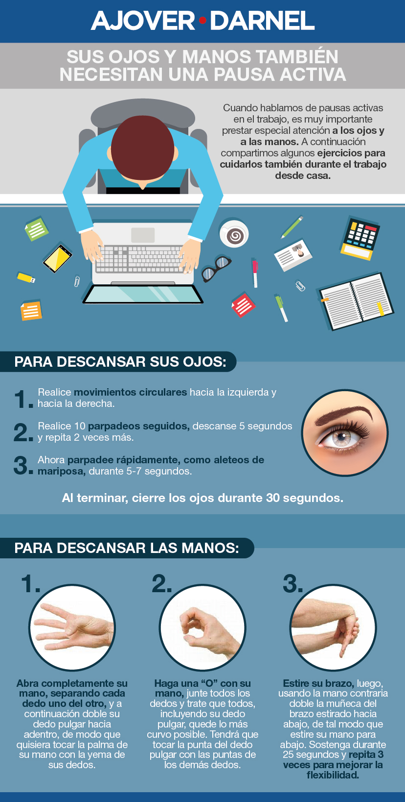 Sus ojos y manos también necesitan una pausa activa - Care Ajover-Darnel